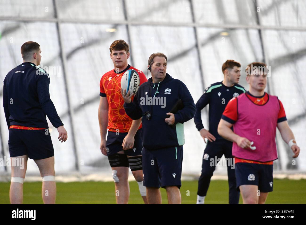 Oriam Sports Centre Edinburgh.Scotland, UK. Feb, 2025. Scotland U20 Rugby training session ahead ...