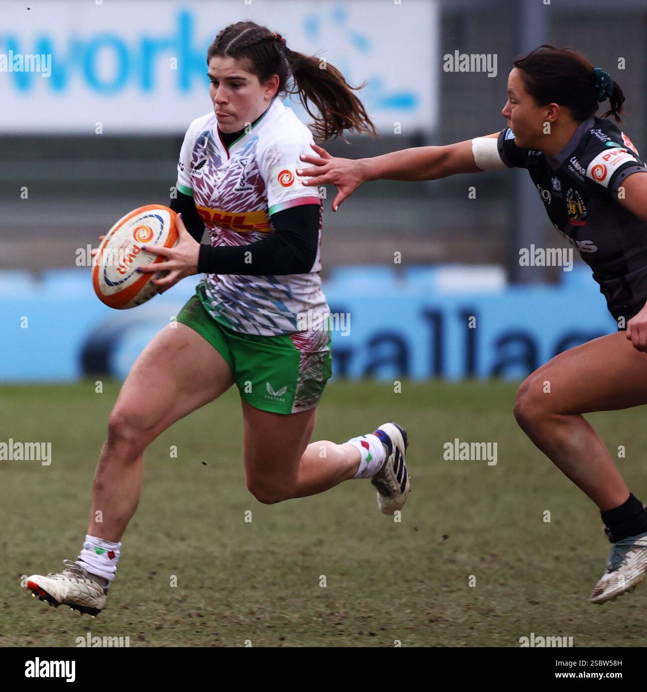 Exeter, Devon, UK. 2nd Feb, 2025. PWR Professional Women's Rugby Exeter ...