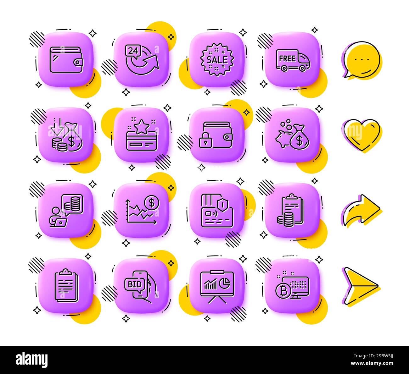 Sale discount square icons Stock Vector Images - Alamy