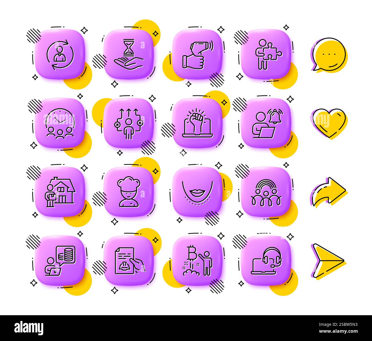 Meeting Time User Notification And Business Way Line Icons For Web App Printing App 3d