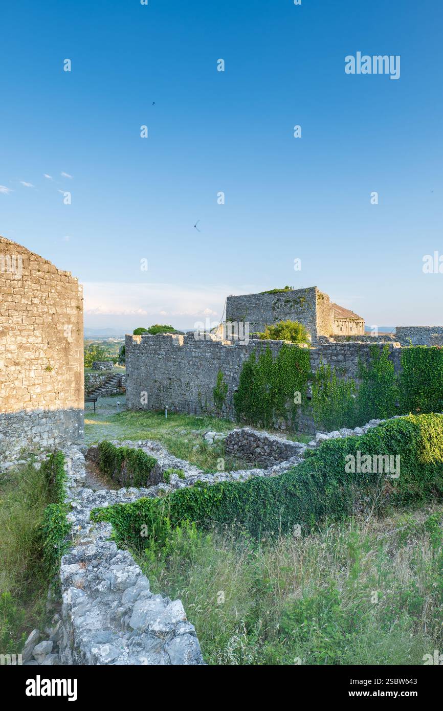 Rozafa Castle and landscape in Skhoder, Albania. It's a castle near the ...