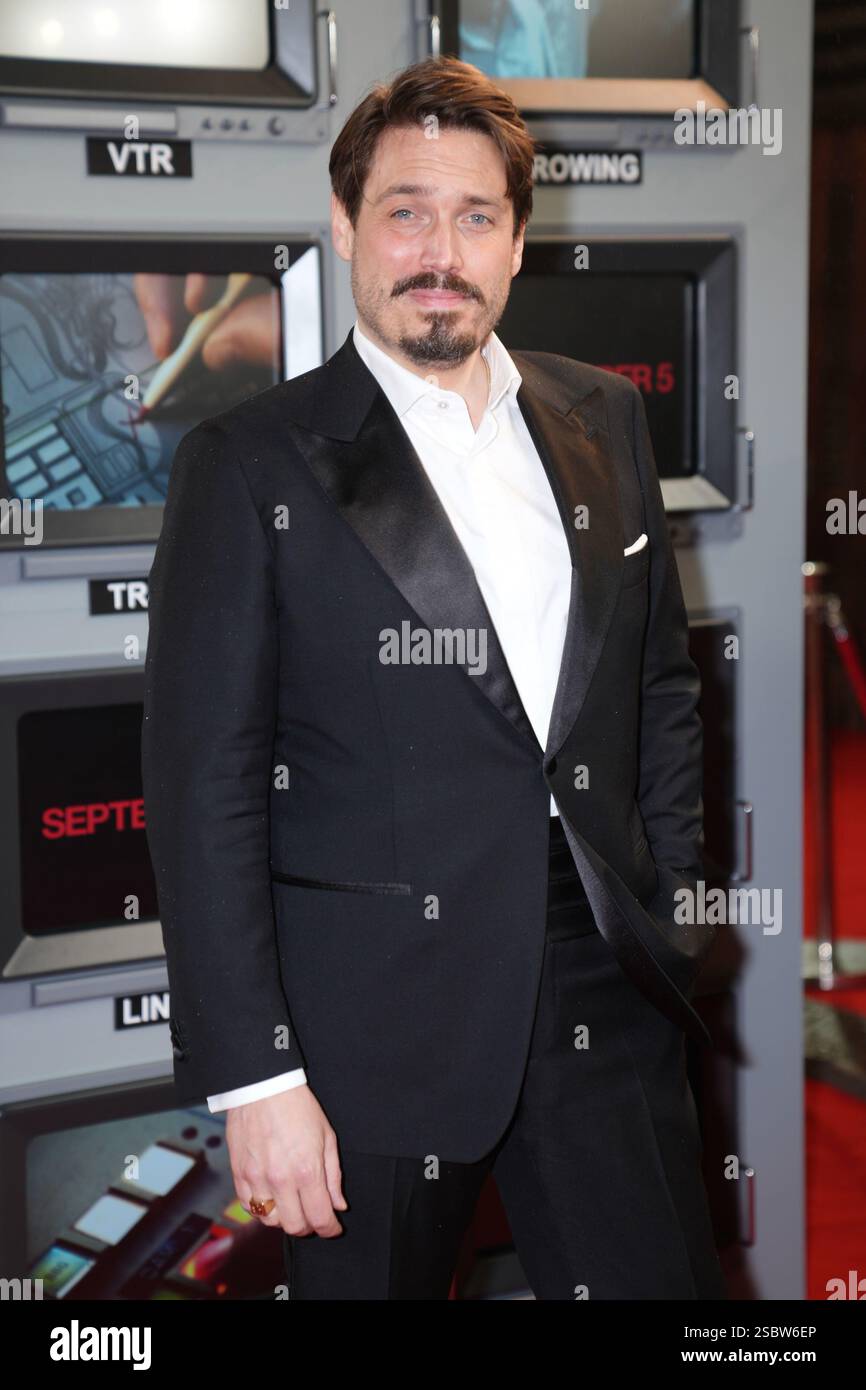 Moritz Binder attending the UK premiere of September 5 at the Curzon Mayfair in central London ...
