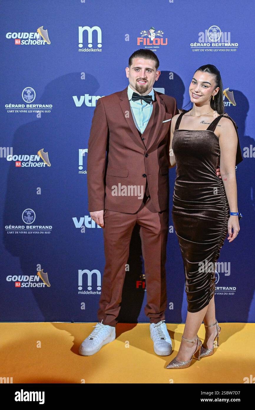 Adriano Bertaccini of STVV and his partner Marie Moreale pictured ...