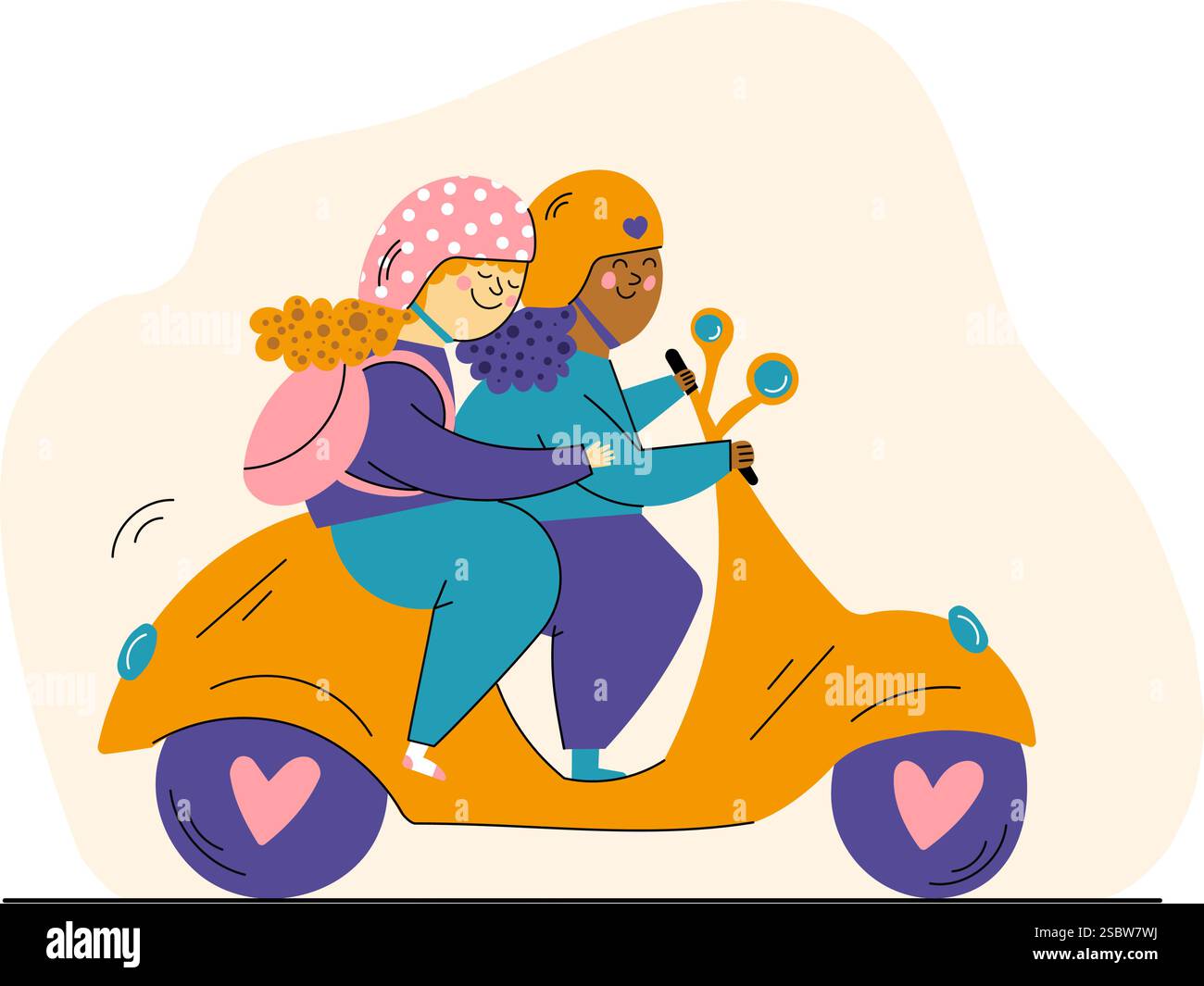 Two cute best friends Stock Vector Images - Alamy
