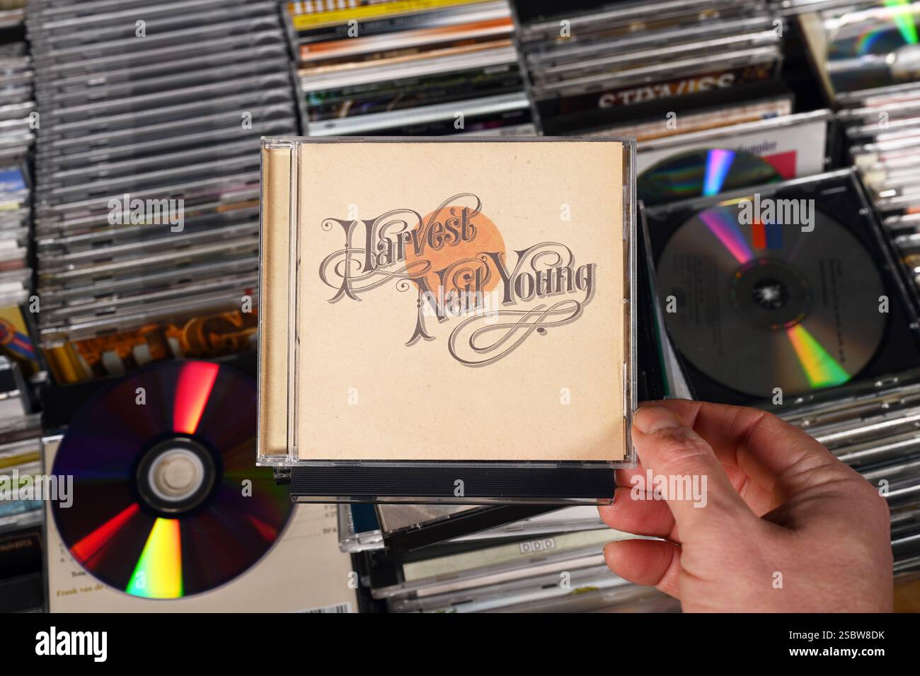 CD album: Neil Young - Harvest Stock Photo - Alamy