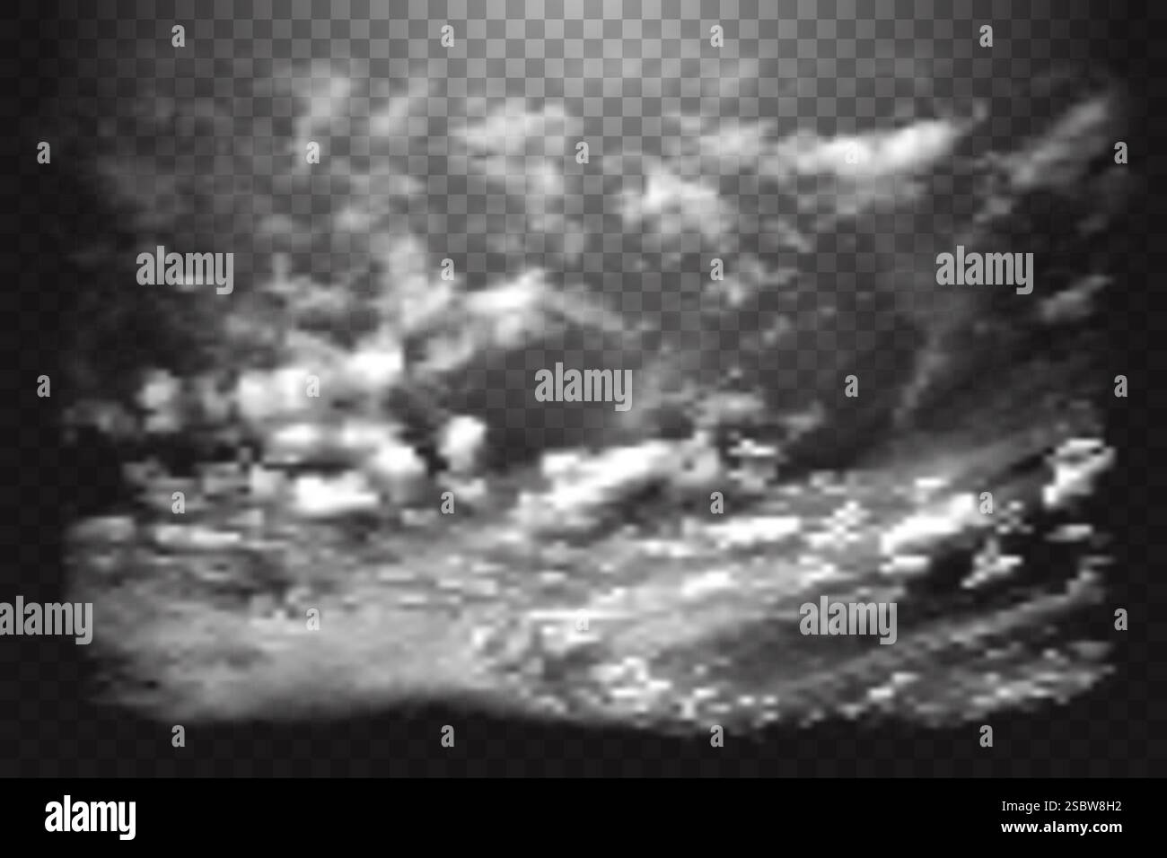 Realistic clouds effect on transparent background Stock Vector Image ...