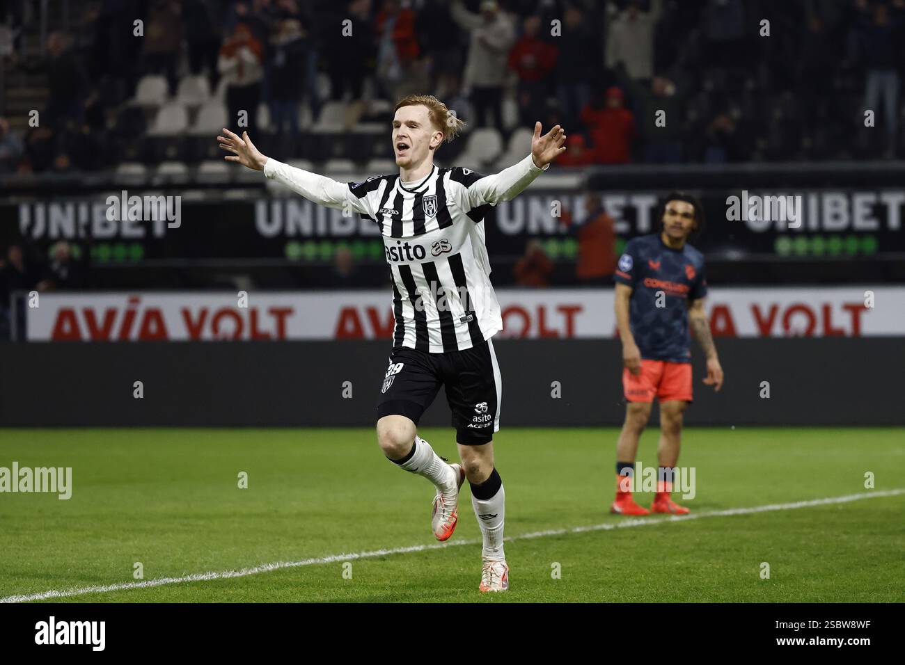 ALMELO - Mats Rots of Heracles Almelo celebrates the 2-0 during the ...