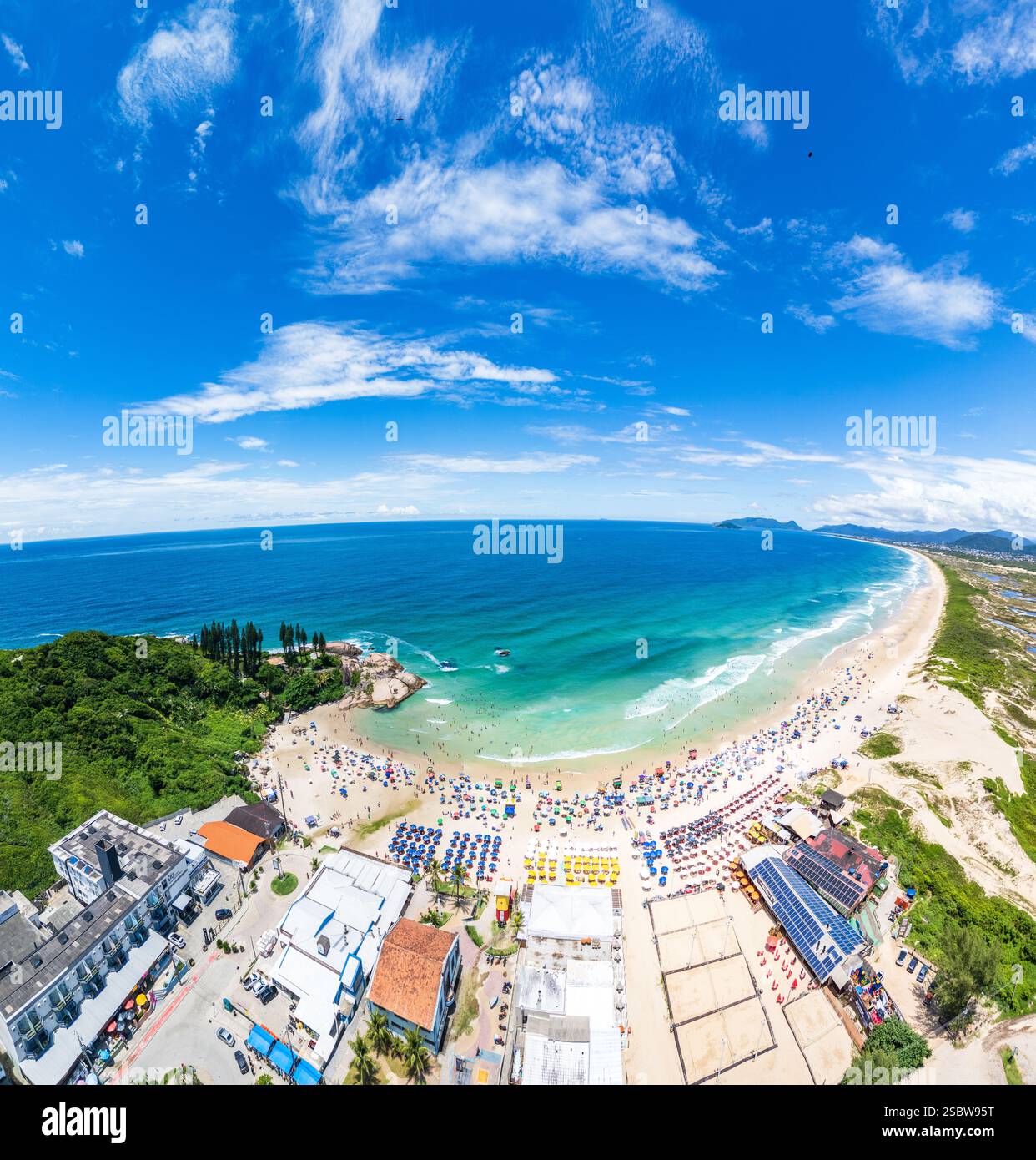 Preserved Brazilian beach with sandbanks and splendid nature on a sunny ...