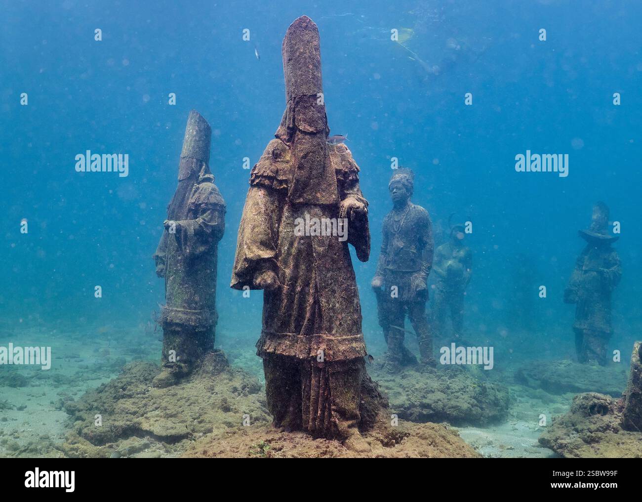 Molinere Underwater Sculpture Park, Grenada Stock Photo - Alamy