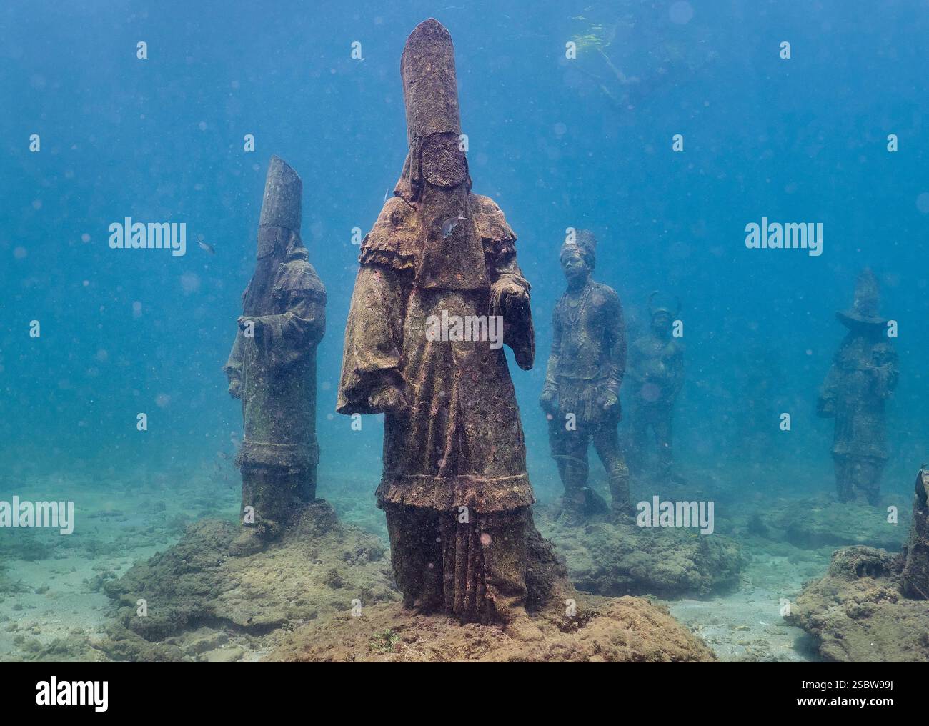 Molinere Underwater Sculpture Park, Grenada Stock Photo - Alamy