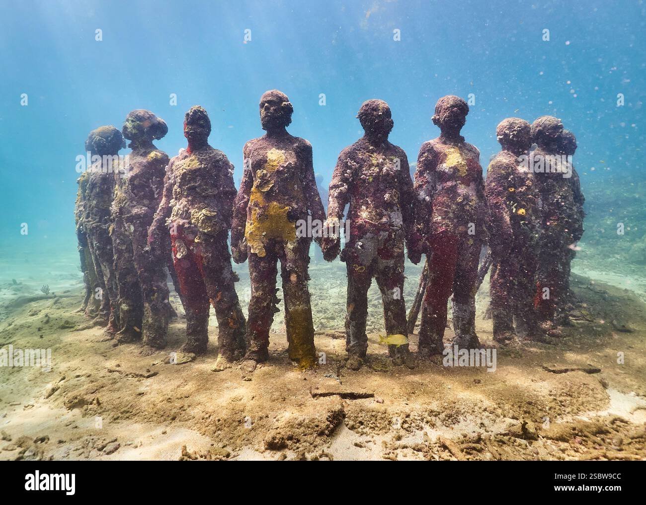 Molinere Underwater Sculpture Park, Grenada Stock Photo - Alamy