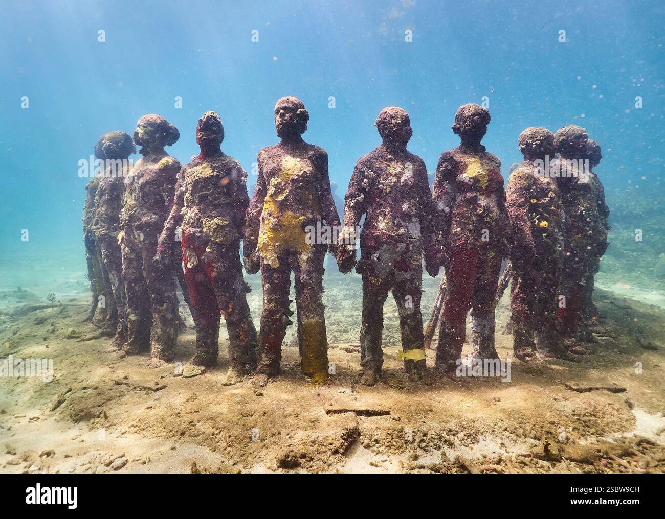 Molinere Underwater Sculpture Park, Grenada Stock Photo - Alamy