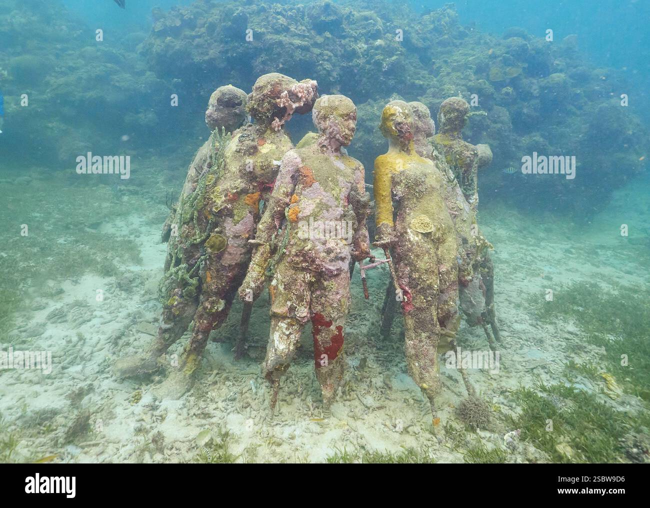 Molinere Underwater Sculpture Park, Grenada Stock Photo - Alamy