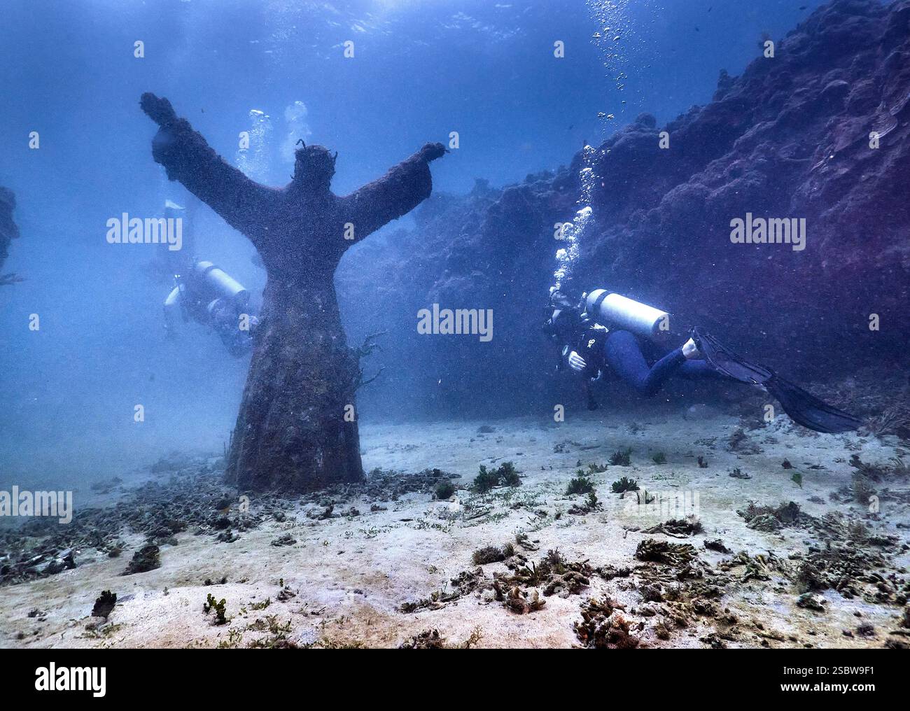 Molinere Underwater Sculpture Park, Grenada Stock Photo - Alamy