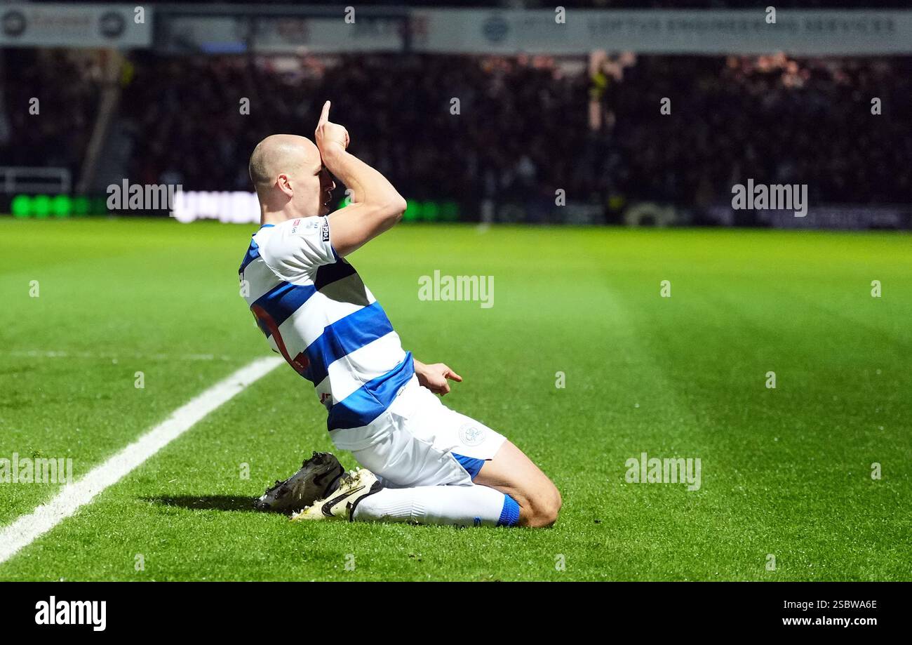 Queens Park Rangers' Michael Frey celebrates scoring their side's first ...