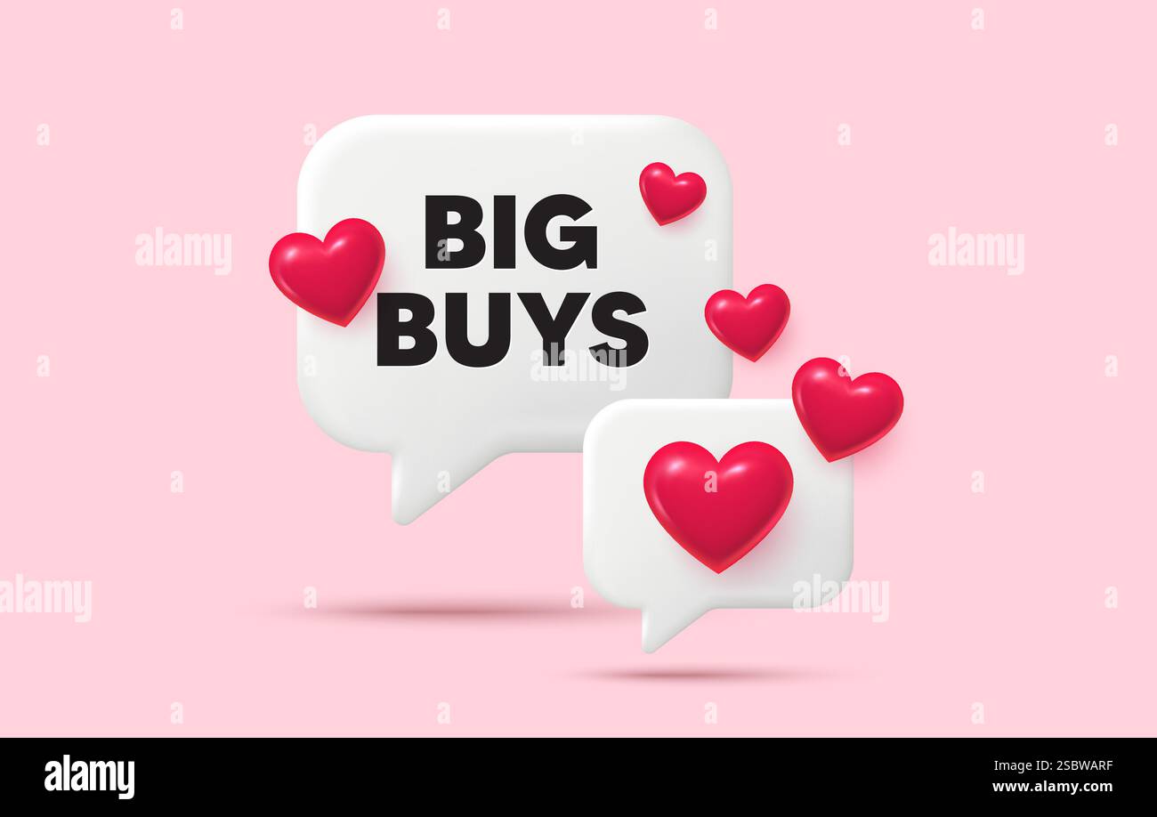 Big buys tag. Special offer price sign. Chat speech bubble. Vector ...