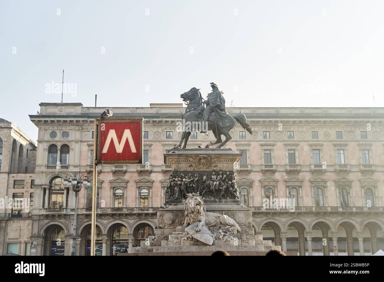 Milan, Italy - February 15, 2023: A vibrant plaza with a stunning ...