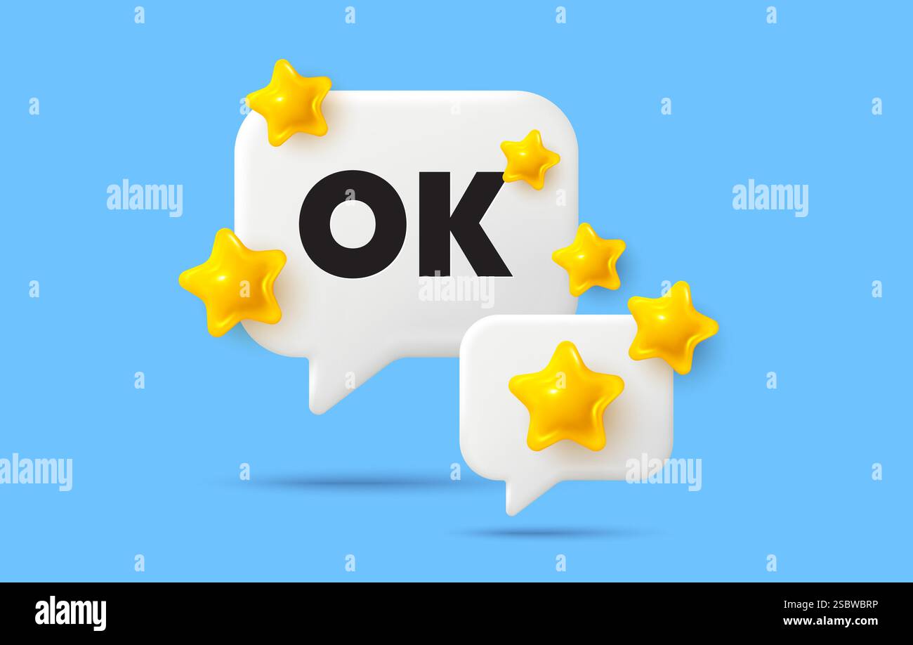 OK text tag. Approved okay message. Chat speech bubble. Vector Stock ...
