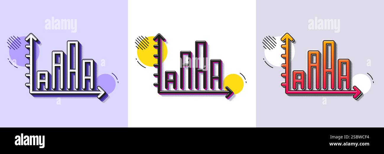 Diagram graph line icon. Column chart sign. Halftone dotted pattern. Vector Stock Vector Image ...