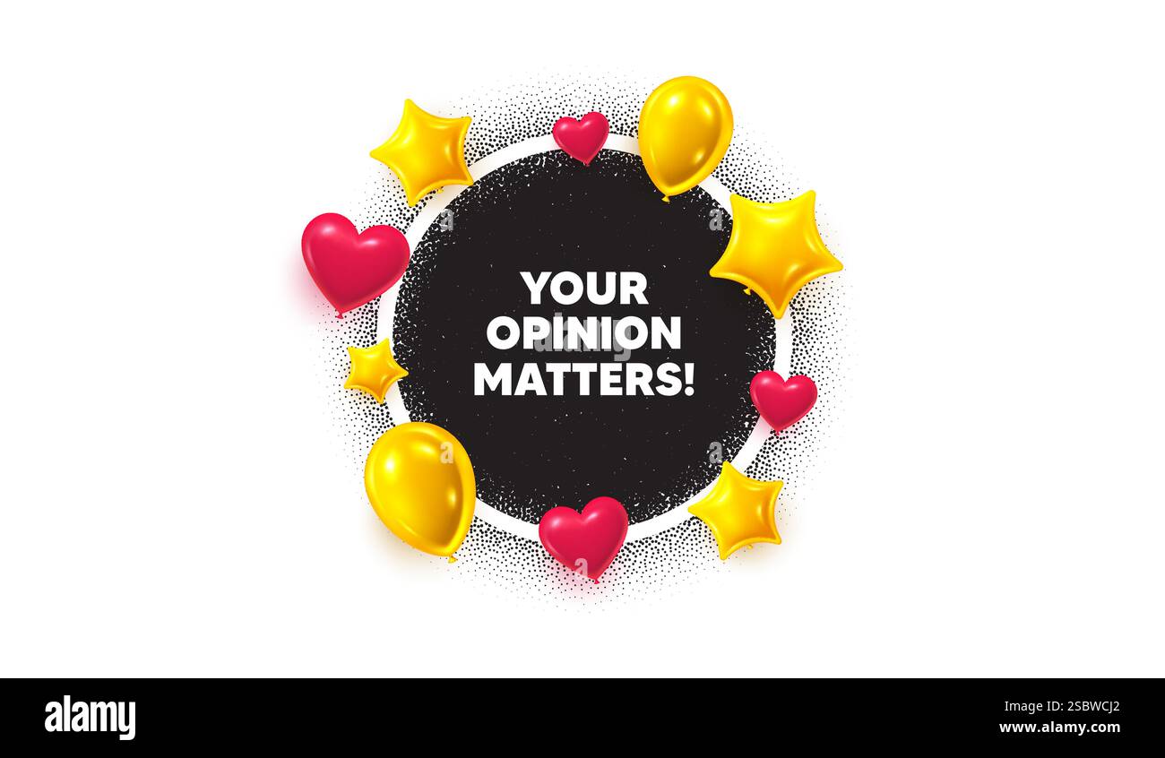 Your opinion matters symbol. Survey or feedback sign. Picture frame ...