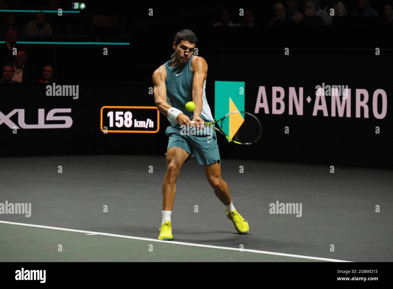 Rotterdam, NL, 04th February, 2025. ROTTERDAM, NETHERLANDS - DAY 2: Carlos Alcaraz (ES) during ...