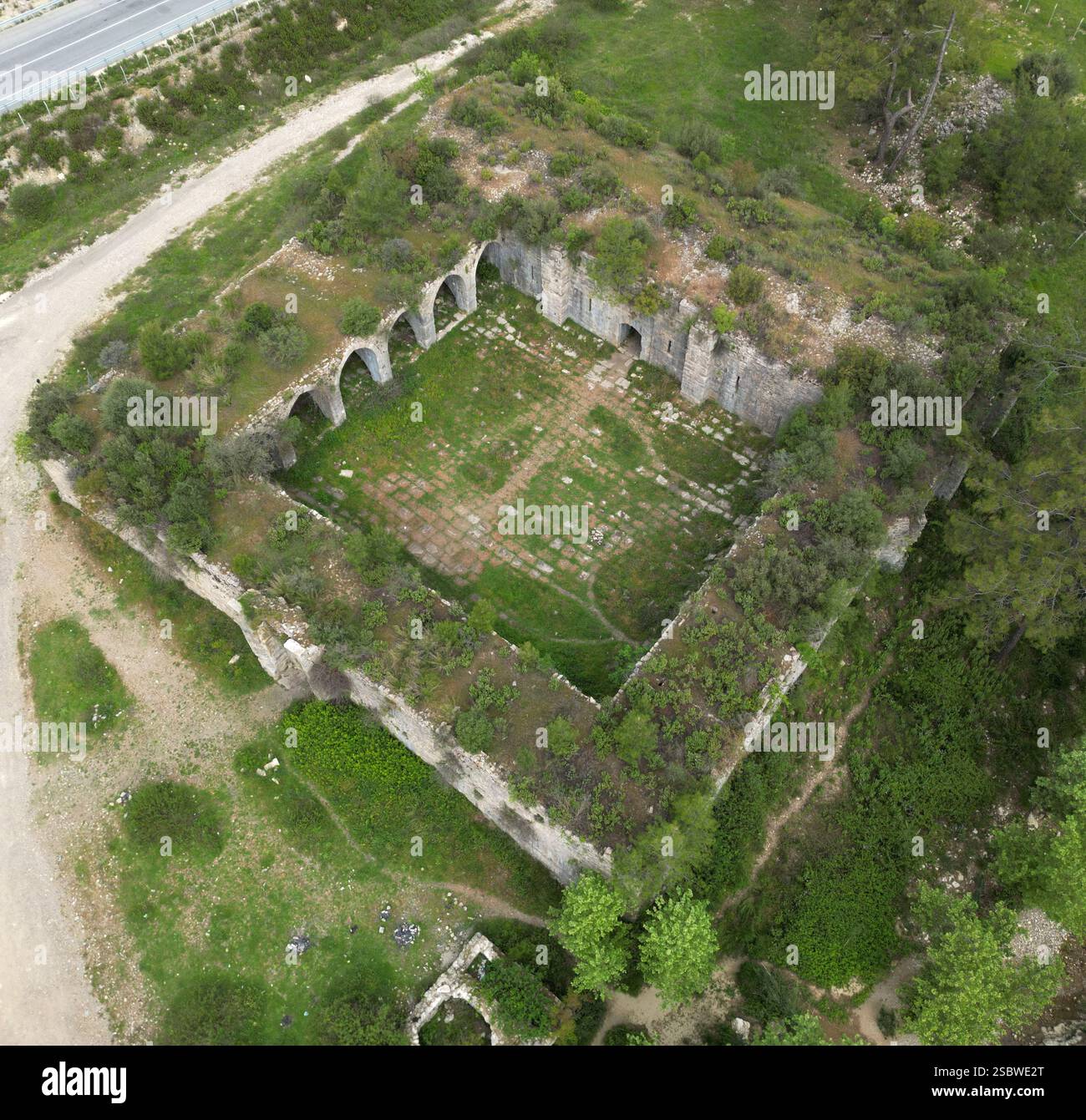 Kargi Han Caravanserai, located in Antalya, Turkey, was built during ...