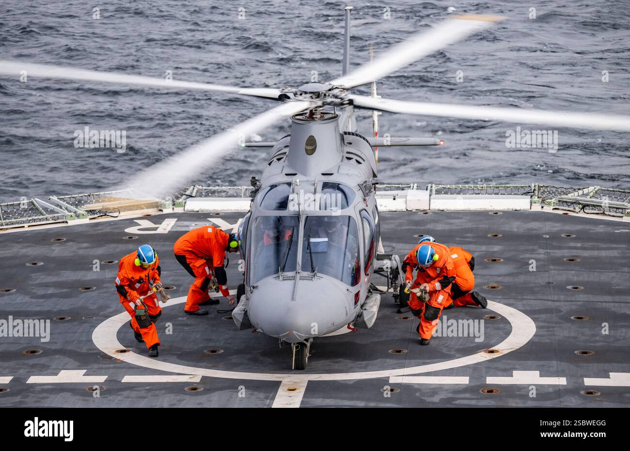 KARLSKRONA 2025-02-04 A Helicopter 15 ( HKP15 ) lands on the flight ...