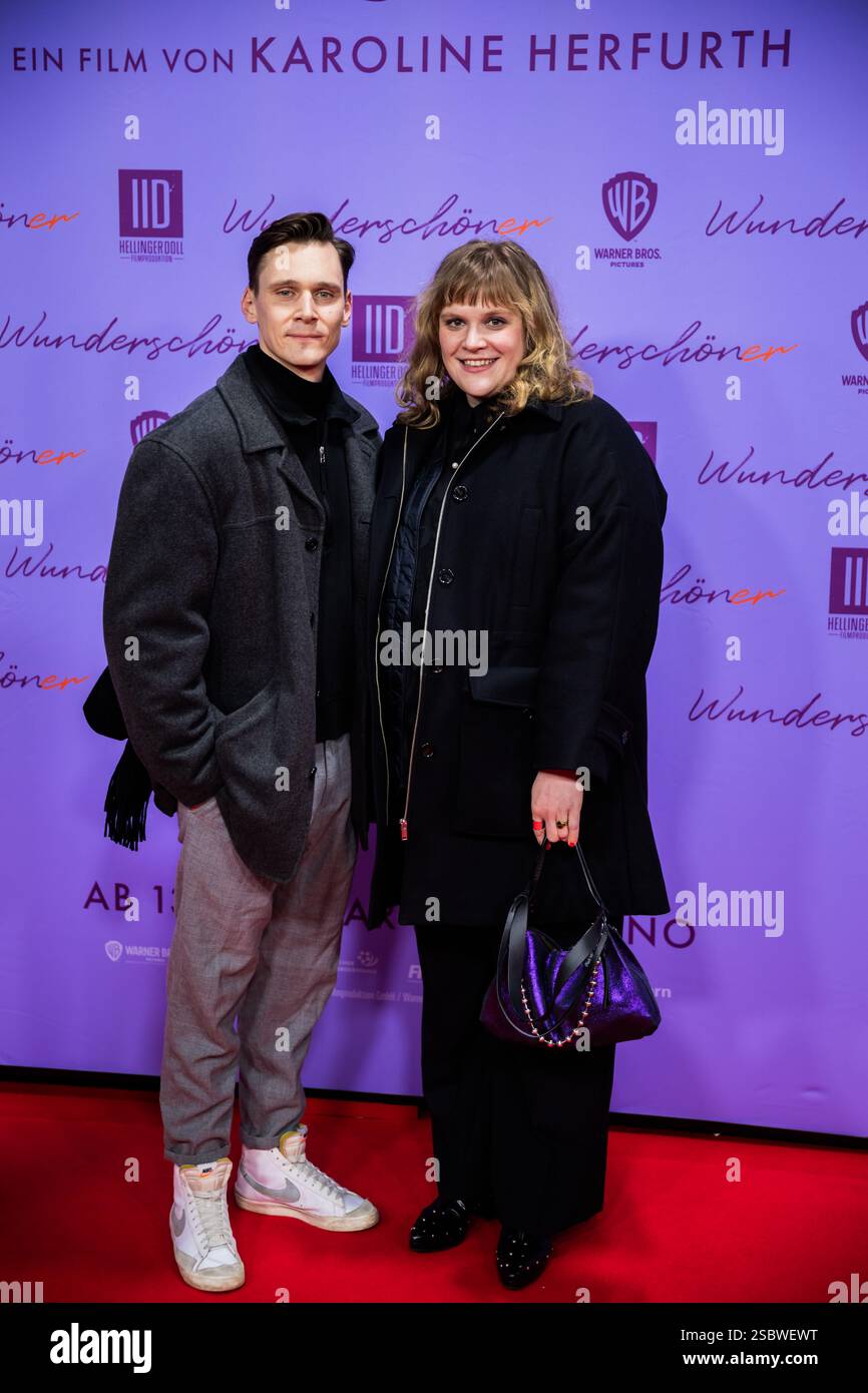 Berlin, Germany. 04th Feb, 2025. Rick Okon, actor, and Stefanie ...