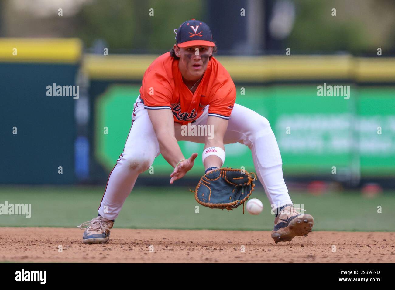 FILE - Virginia infielder Henry Ford (9) in action during an NCAA ...