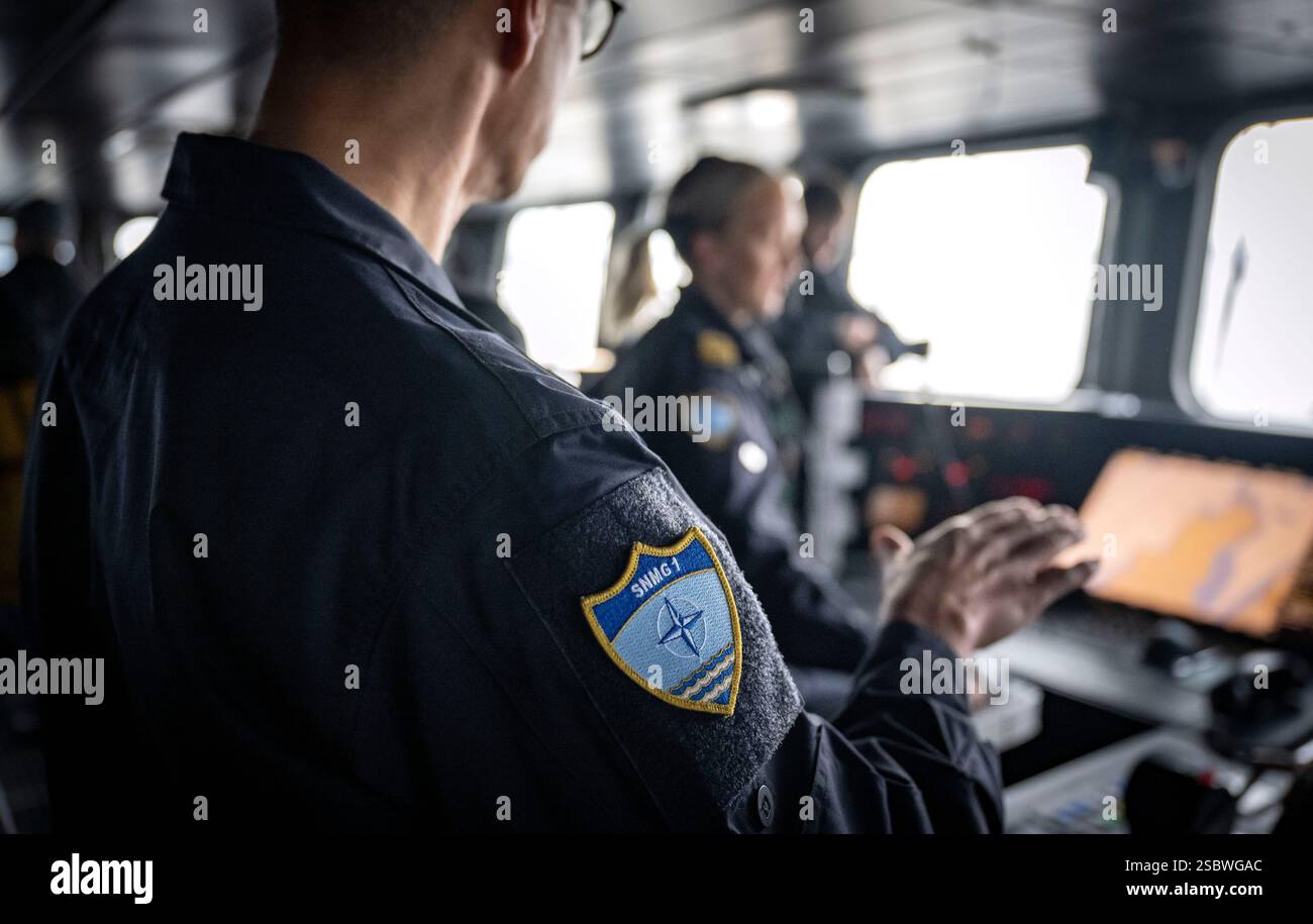 Stad, Sweden. 04th Feb, 2025. KARLSKRONA 2025-02-04 SNMG1 emblem on the ...