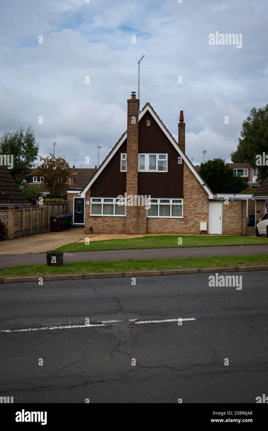 traditional detached house within residential estate in England UK ...
