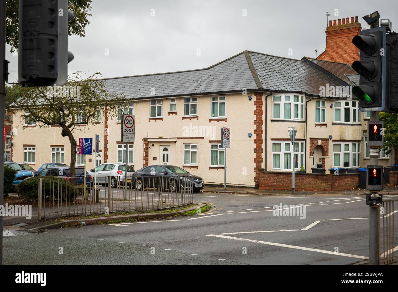 traditional detached house within residential estate in England UK ...