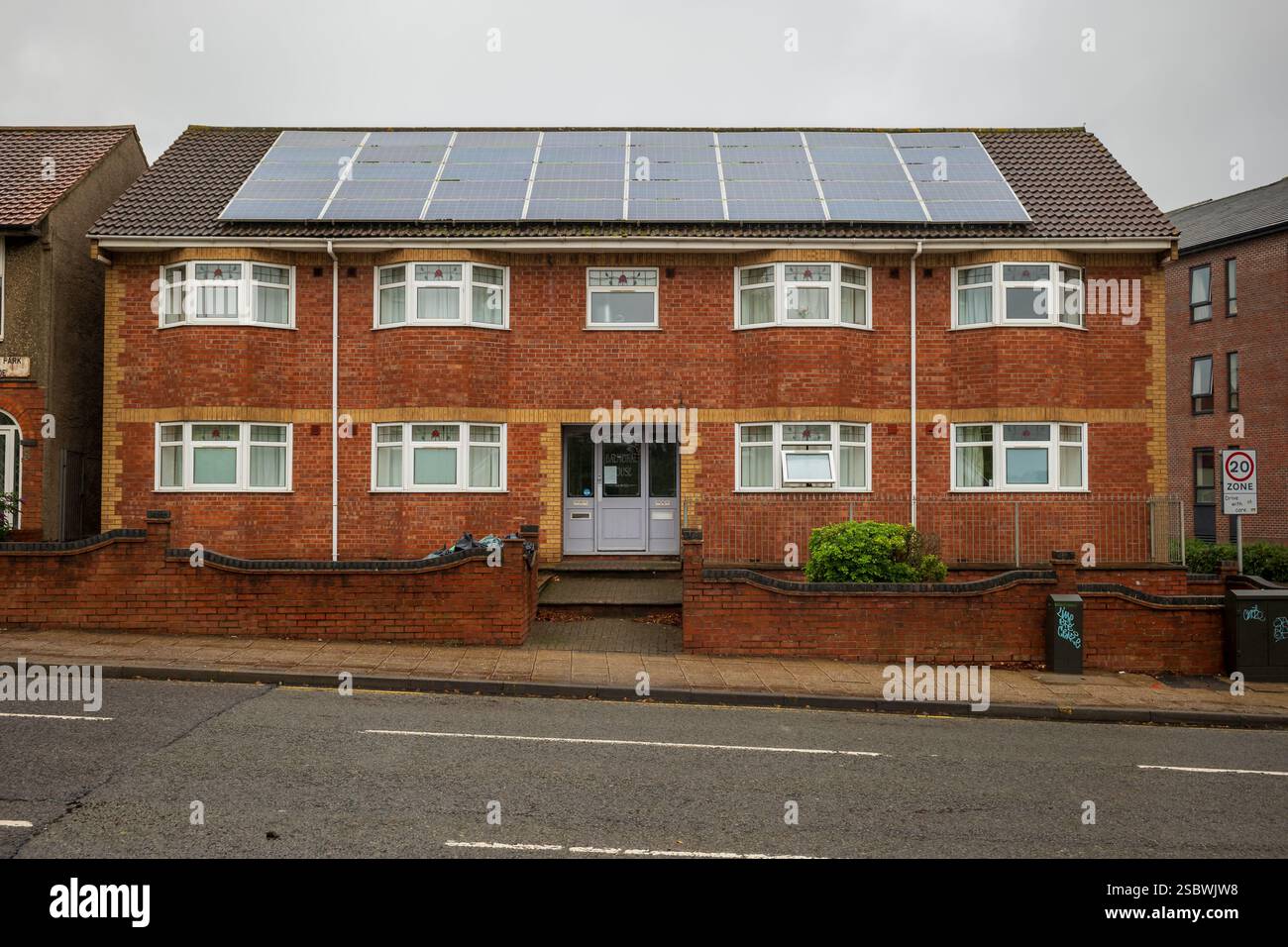 traditional detached house within residential estate in England UK ...