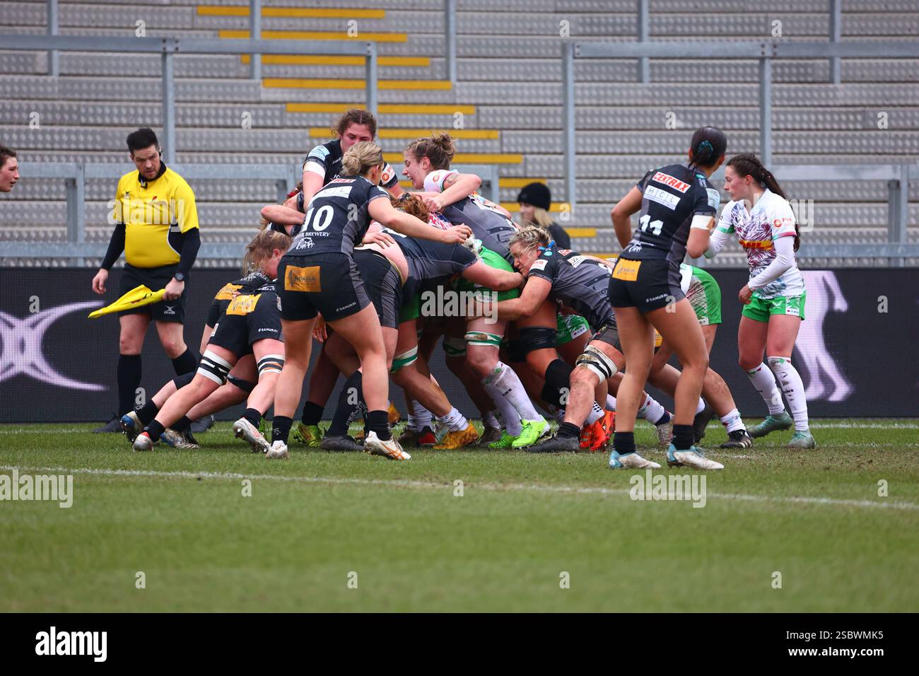Exeter, Devon, UK. 2nd Feb, 2025. PWR Professional Women's Rugby Exeter ...