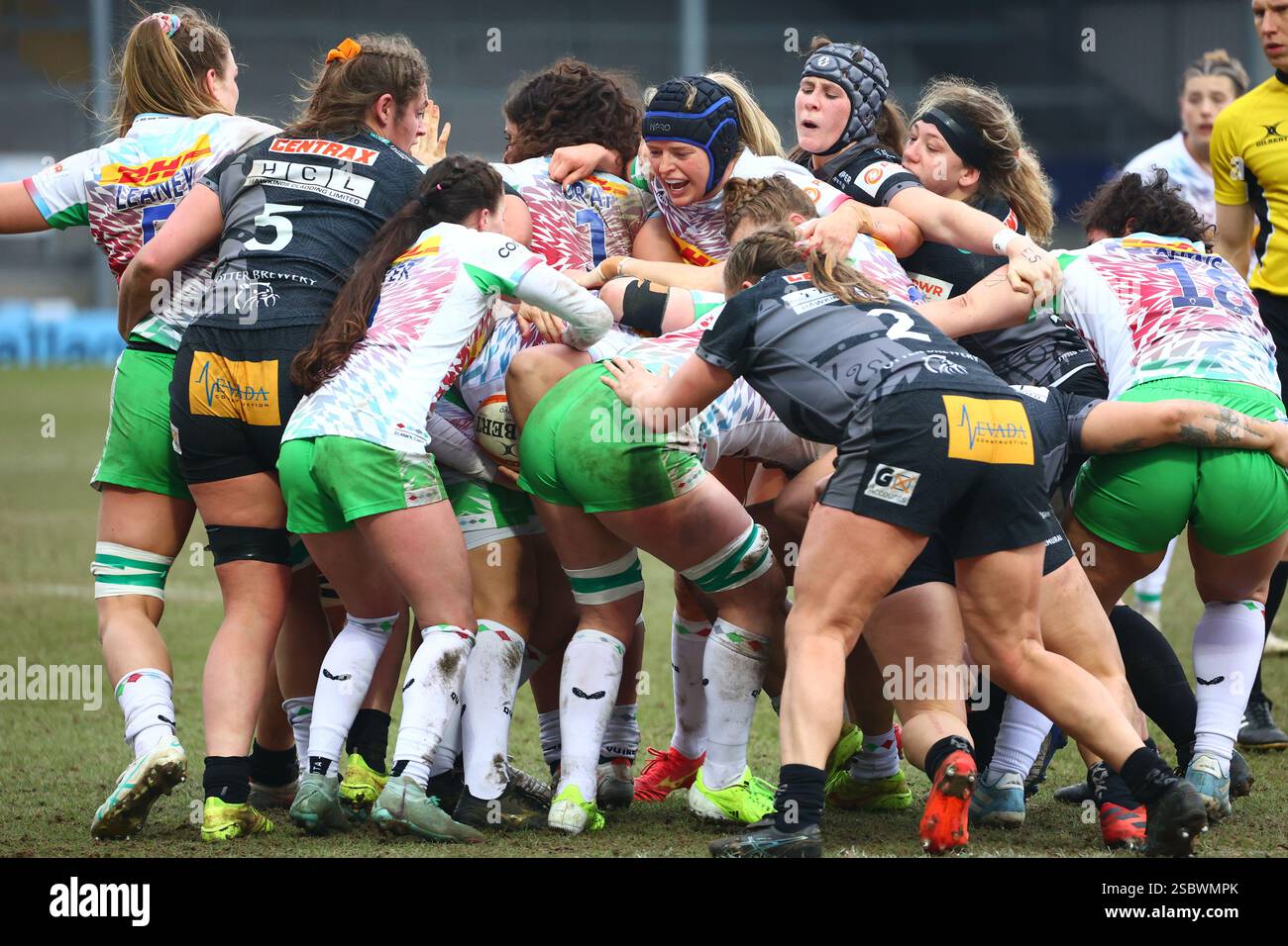 Exeter, Devon, UK. 2nd Feb, 2025. PWR Professional Women's Rugby Exeter ...
