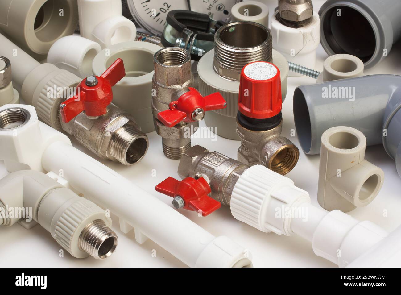 Plumbing fixtures and piping parts Stock Photo - Alamy