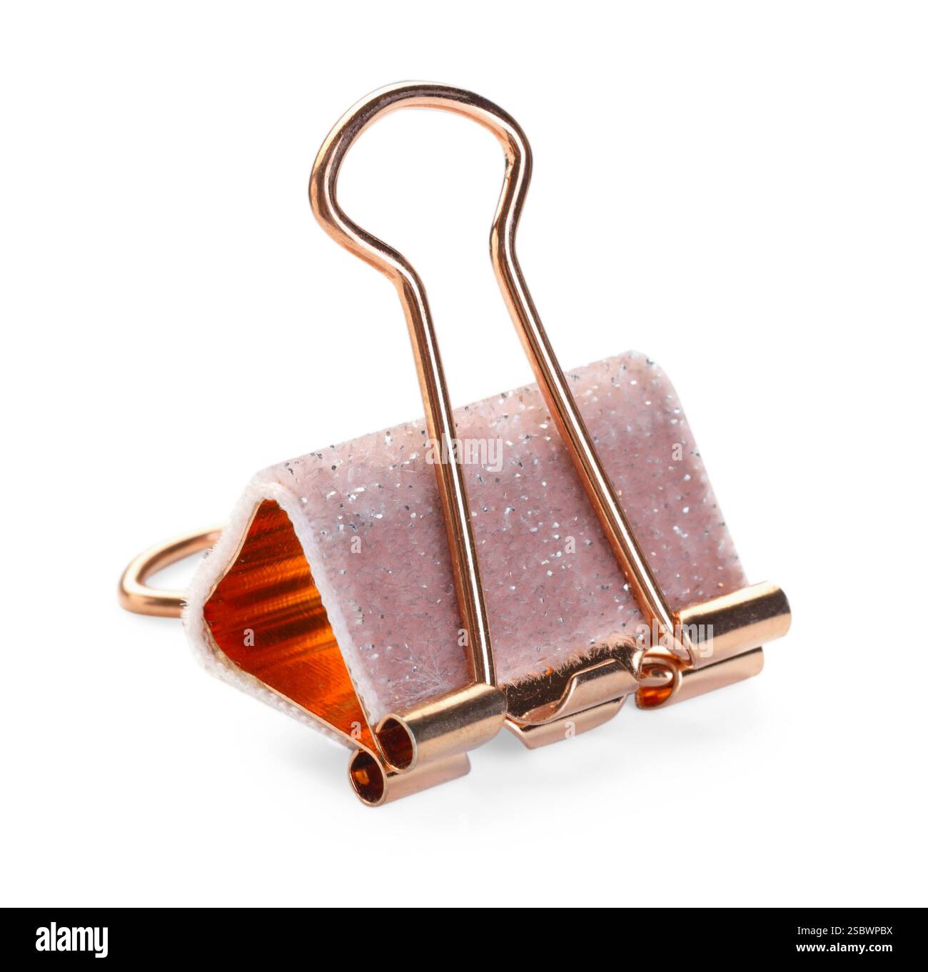 One colorful binder clip isolated on white Stock Photo - Alamy