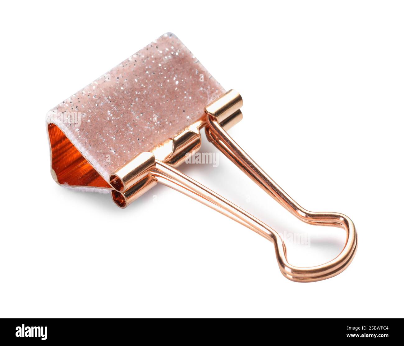 One colorful binder clip isolated on white Stock Photo - Alamy