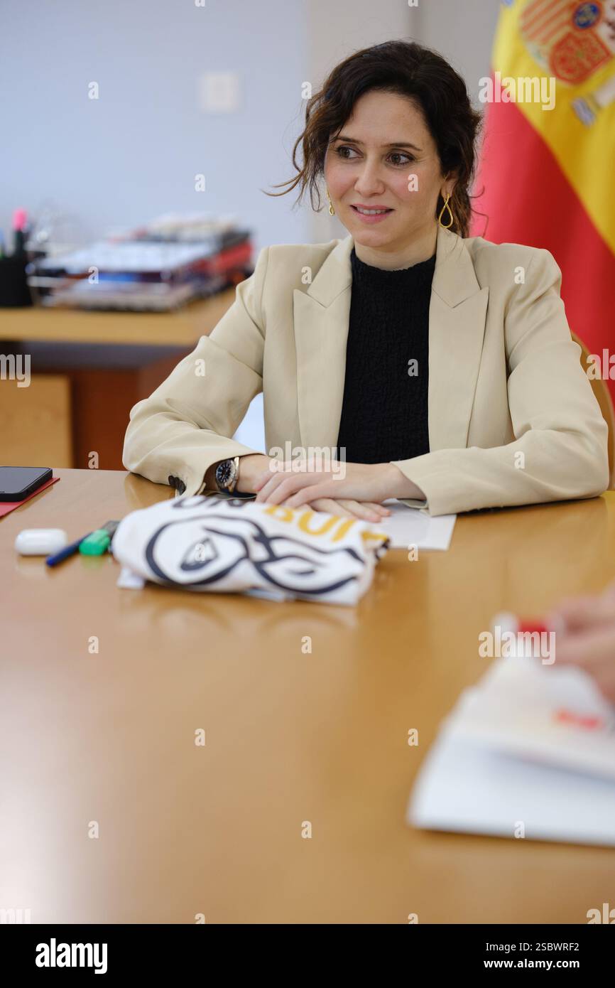 The president of the Community of Madrid Isabel Díaz Ayuso during the ...