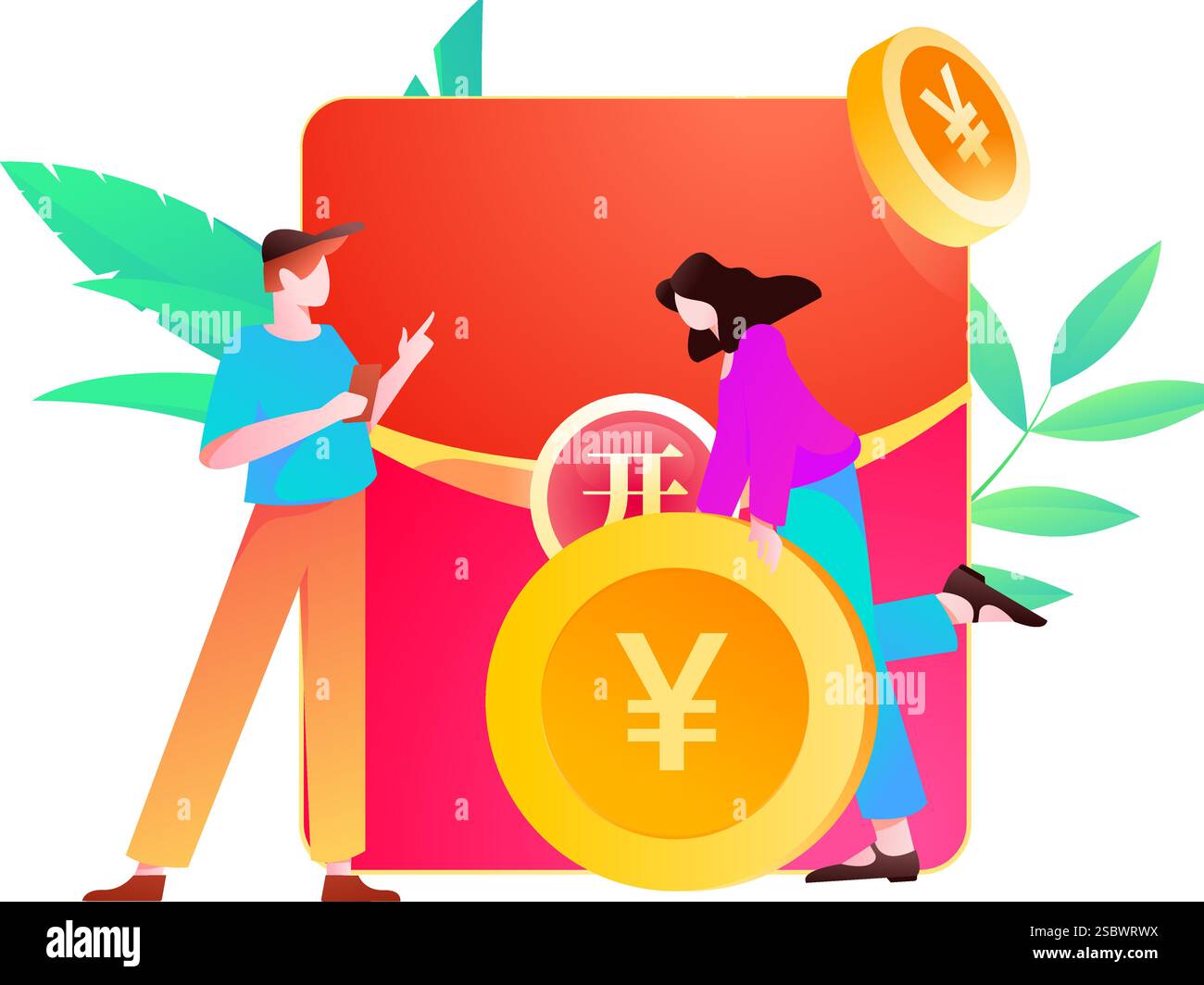 Internet financial management investment flat vector concept operation ...