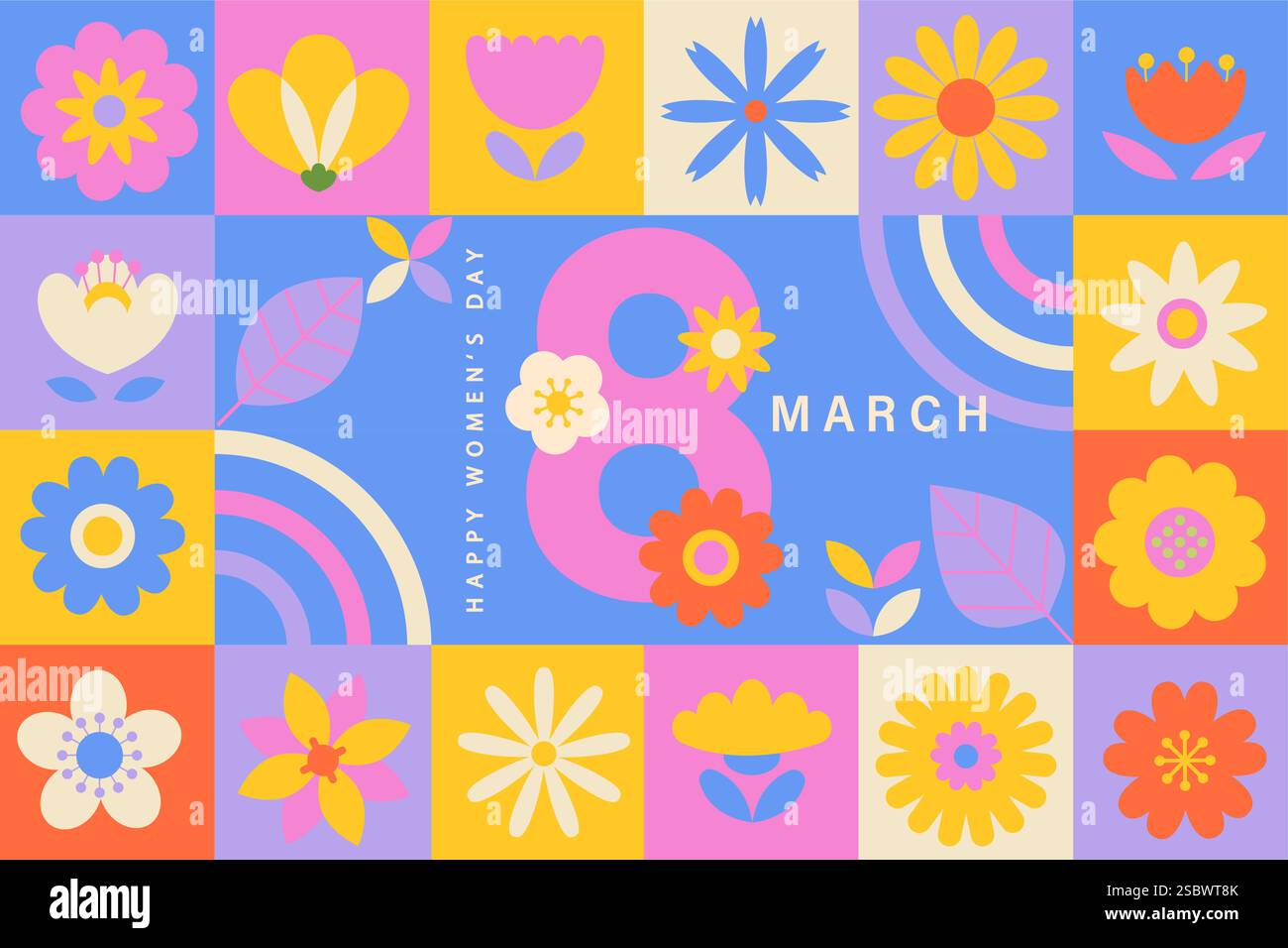 Greeting card for March 8,international women day Stock Vector Image ...
