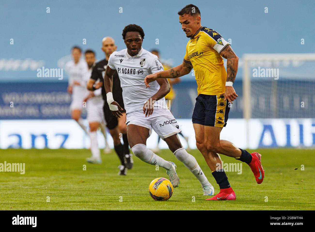 Dieu-Merci Michel and Pedro Alvaro seen during Liga Portugal game ...