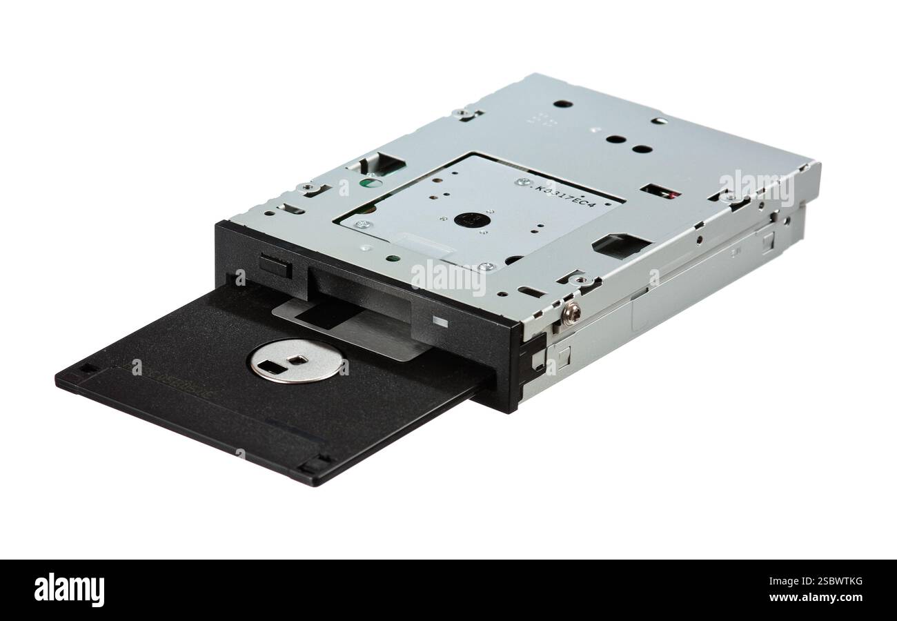 floppy disk drive isolated on white background Stock Photo - Alamy