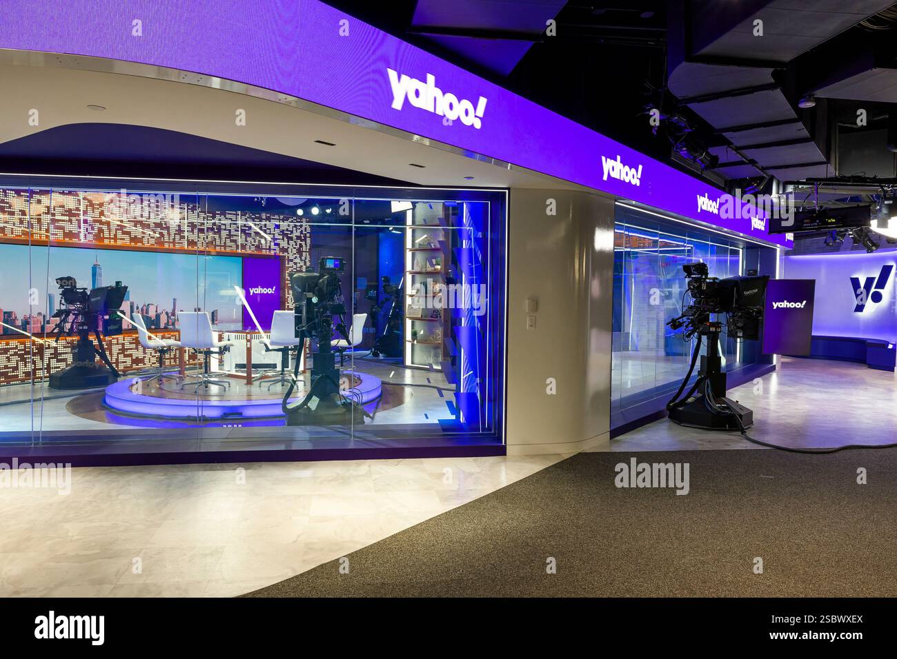 IMAGE DISTRIBUTED FOR YAHOO - The exterior view of the Yahoo media studio where Yahoo Finance ...