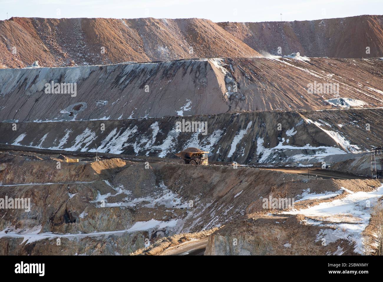 Open pit gold mine in Cripple Creek, Colorado. Owned by Newmont Mining ...