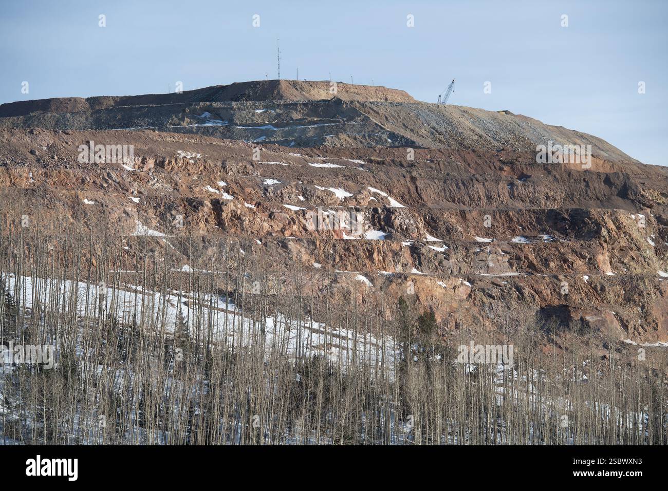 Open pit gold mine in Cripple Creek, Colorado. Owned by Newmont Mining ...