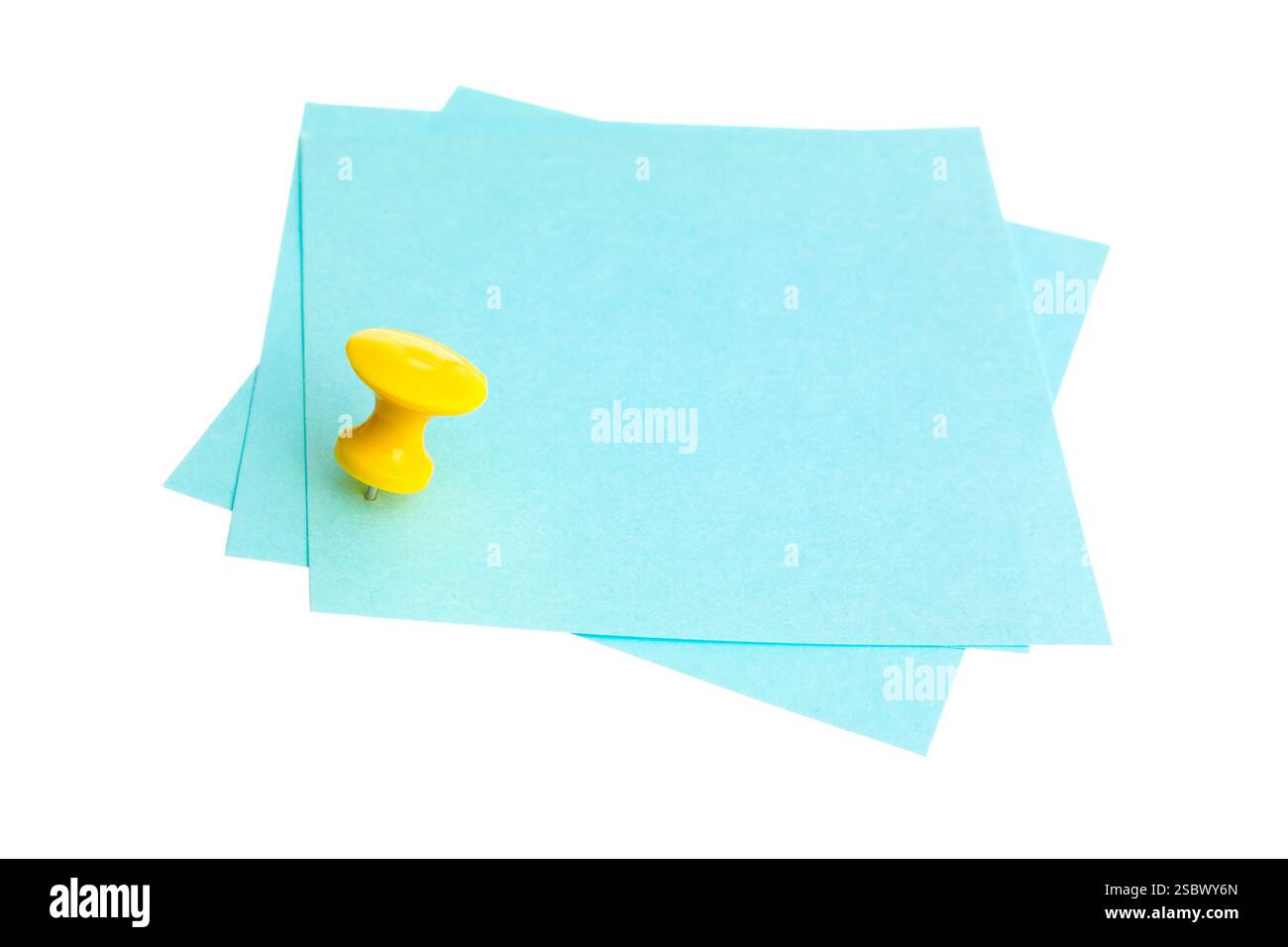 sheets pinned buttons isolated on white background Stock Photo - Alamy