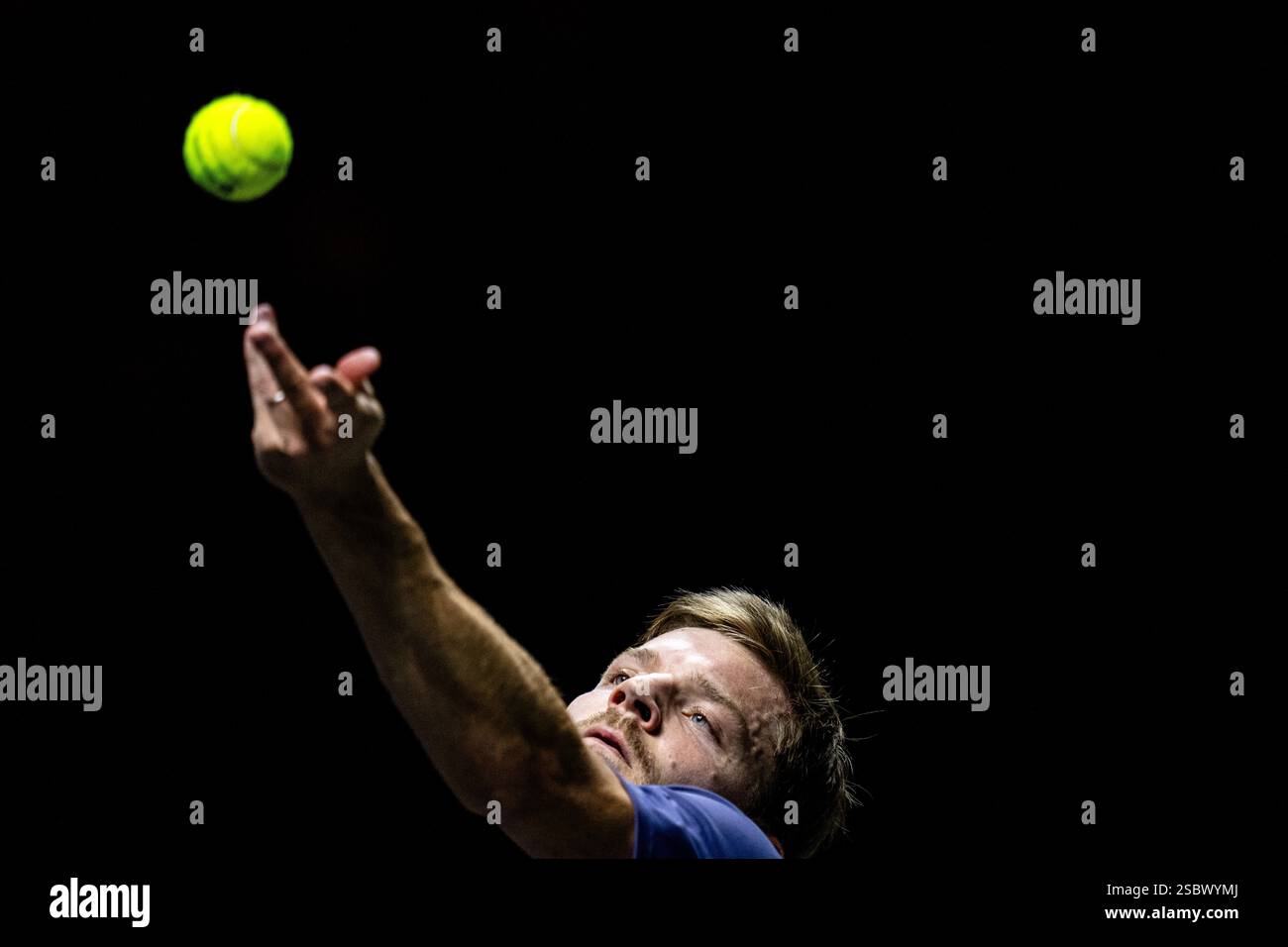 Rotterdam, Netherlands. 04th Feb, 2025. ROTTERDAM, NETHERLANDS - FEBRUARY 4: David Goffin of ...
