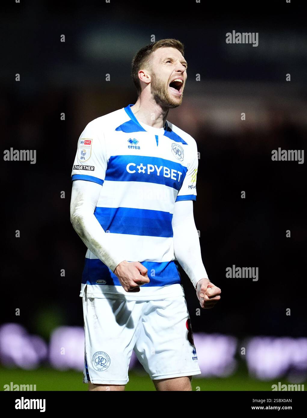 Queens Park Rangers' Sam Field celebrates after the final whistle of ...