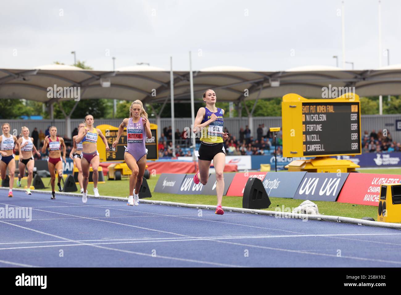 Phoebe GILL of St Albans AC winning the 800m Final at the UK Athletics ...
